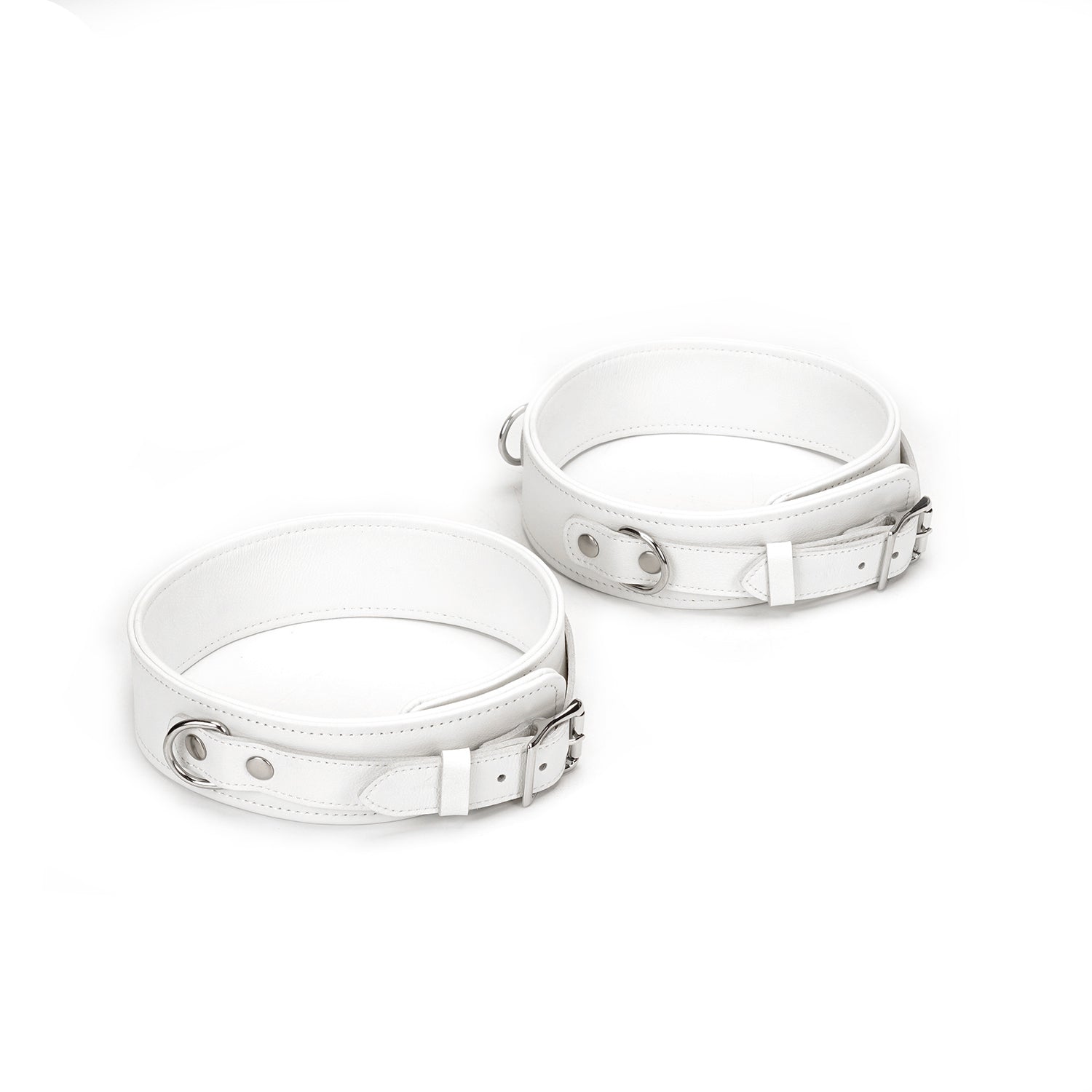 White Leather Thigh Cuffs | Secure & Stylish – Liebe Seele